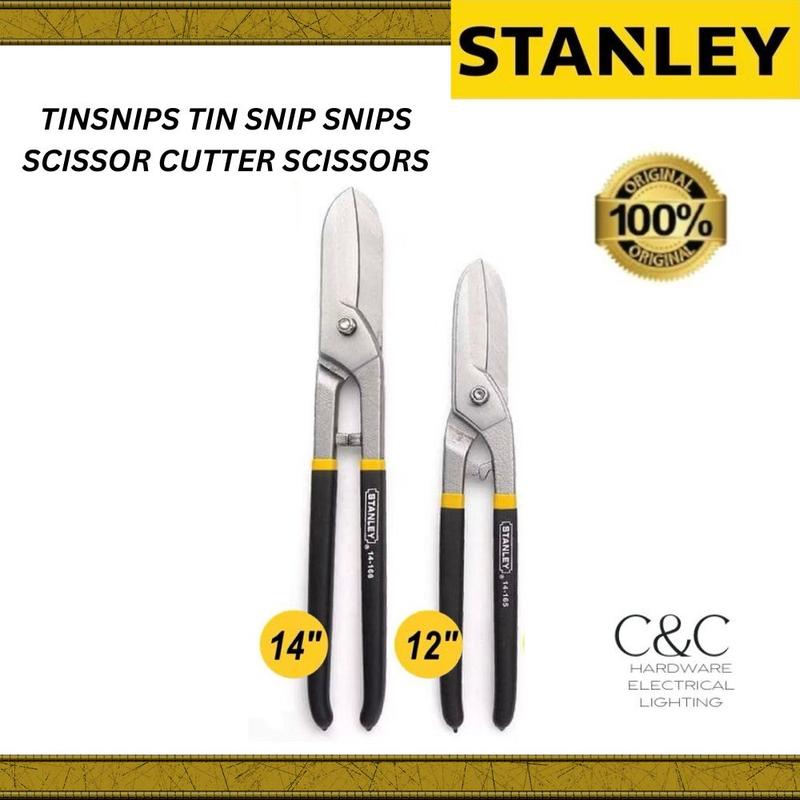 STANLEY TINSNIPS 12" / 14" Zinc Cutter Gunting Besi Gunting Zinc ...