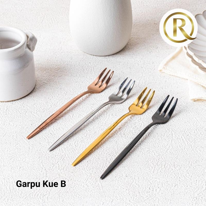 Garpu Kue B Dessert Stainless Steel Korea Tebal 13.5cm - Shop | Tokopedia