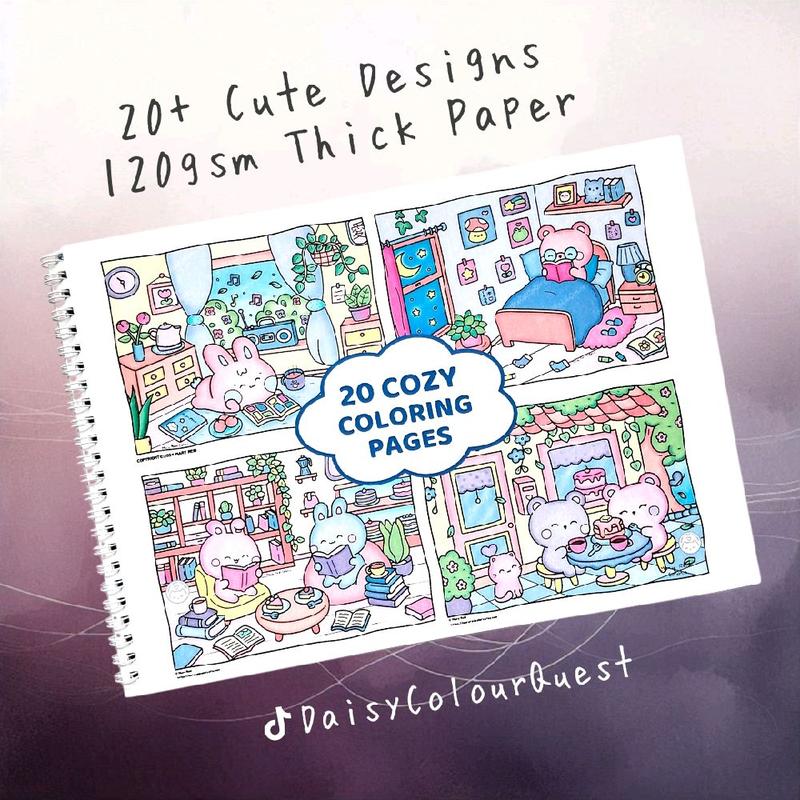 Cozy Kawaii Colouring Book by Mary Reid - TikTok Shop Malaysia