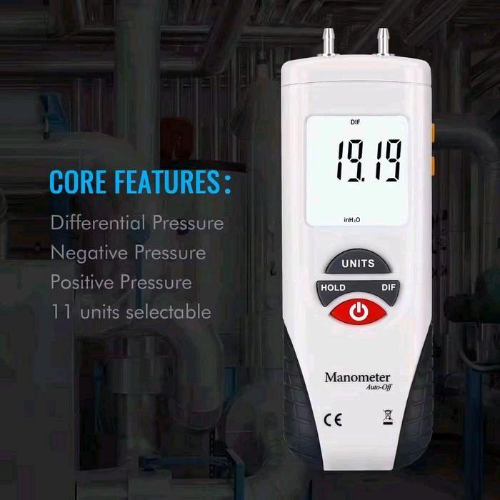 Manometer HT1890 Digital Differential Gauge Air Pressure HT-1890 psi ...