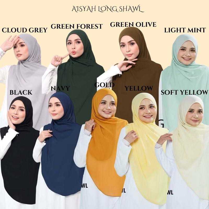 Long shawl heavy chiffon crepe - TikTok Shop Malaysia