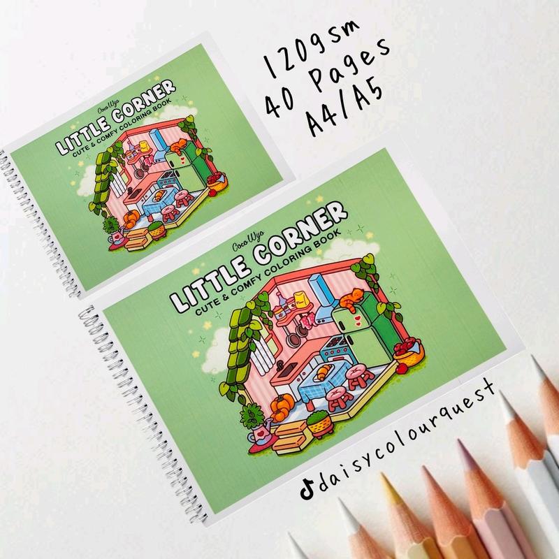 Little Corner Cute & Comfy Coloring Book by Coco Wyo - TikTok Shop Malaysia