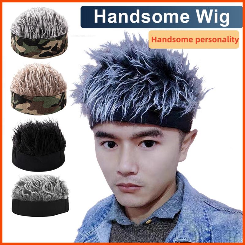 Topi Rambut Palsu Lelaki, Topi Fesyen, Topi Rambut Naruto, Topi ...