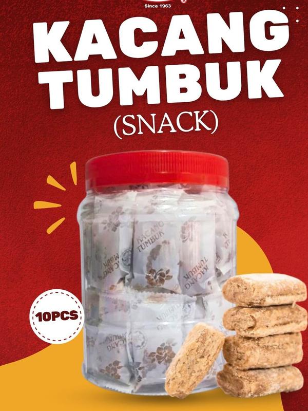 [10PCS] Kacang Tumbuk CJH [HALAL][MeSTI][Snack] Food Peanut Biskut ...