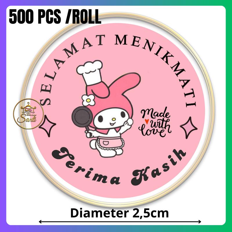 STICKER SELAMAT MENIKMATI 1 ROLL/500PCS, LABEL KEMASAN MAKANAN - Shop ...