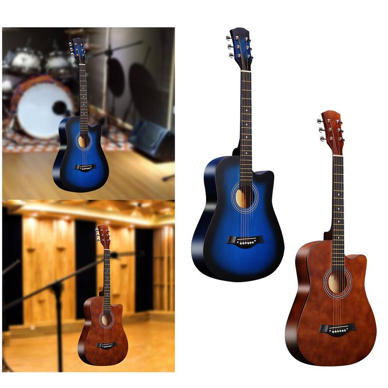 Gitar Kayu, 38 "panjang, Pasak Penala Logam, 6 tali, Sesuai untuk ...