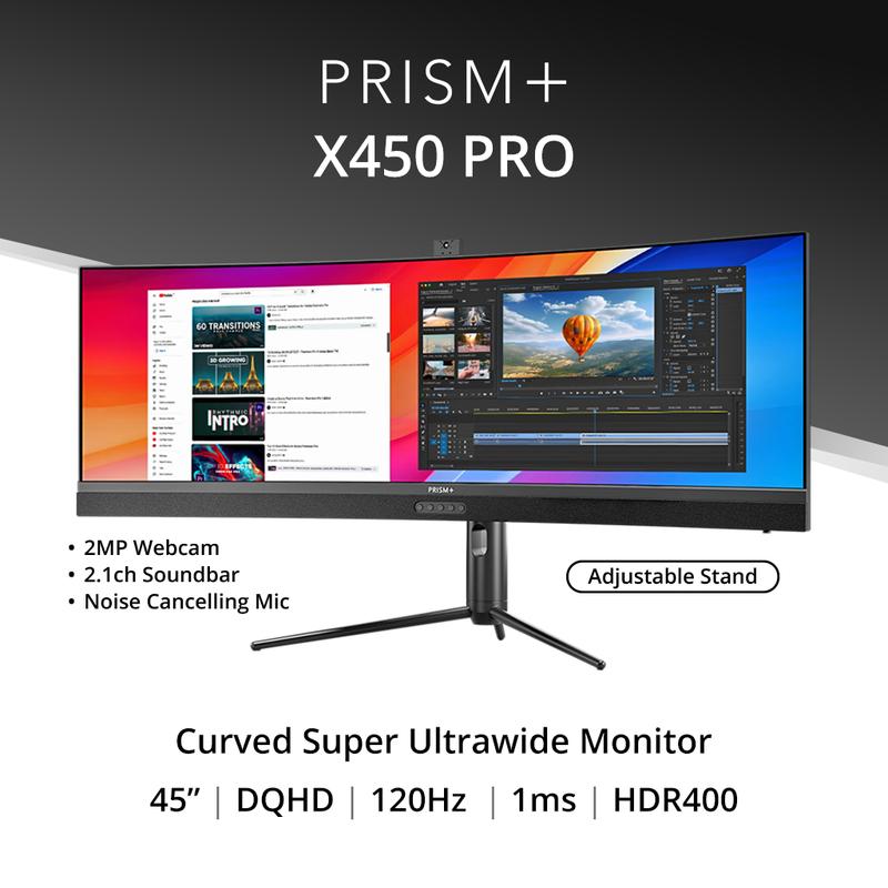 PRISM+ X450 PRO | 45" Super Ultrawide | 120Hz 1ms | HDR 400 - TikTok ...