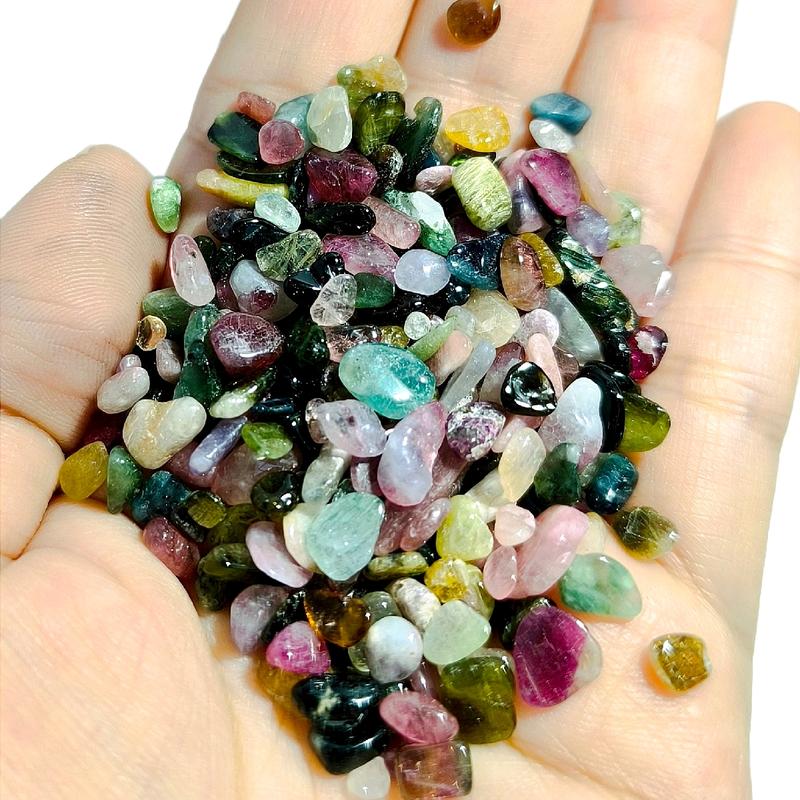 Authentic Polished watermelon tourmaline chips 120grams - TikTok Shop ...