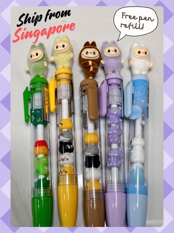 Popmart Labubu Ballpoint Ink Pen free Refill - TikTok Shop Singapore