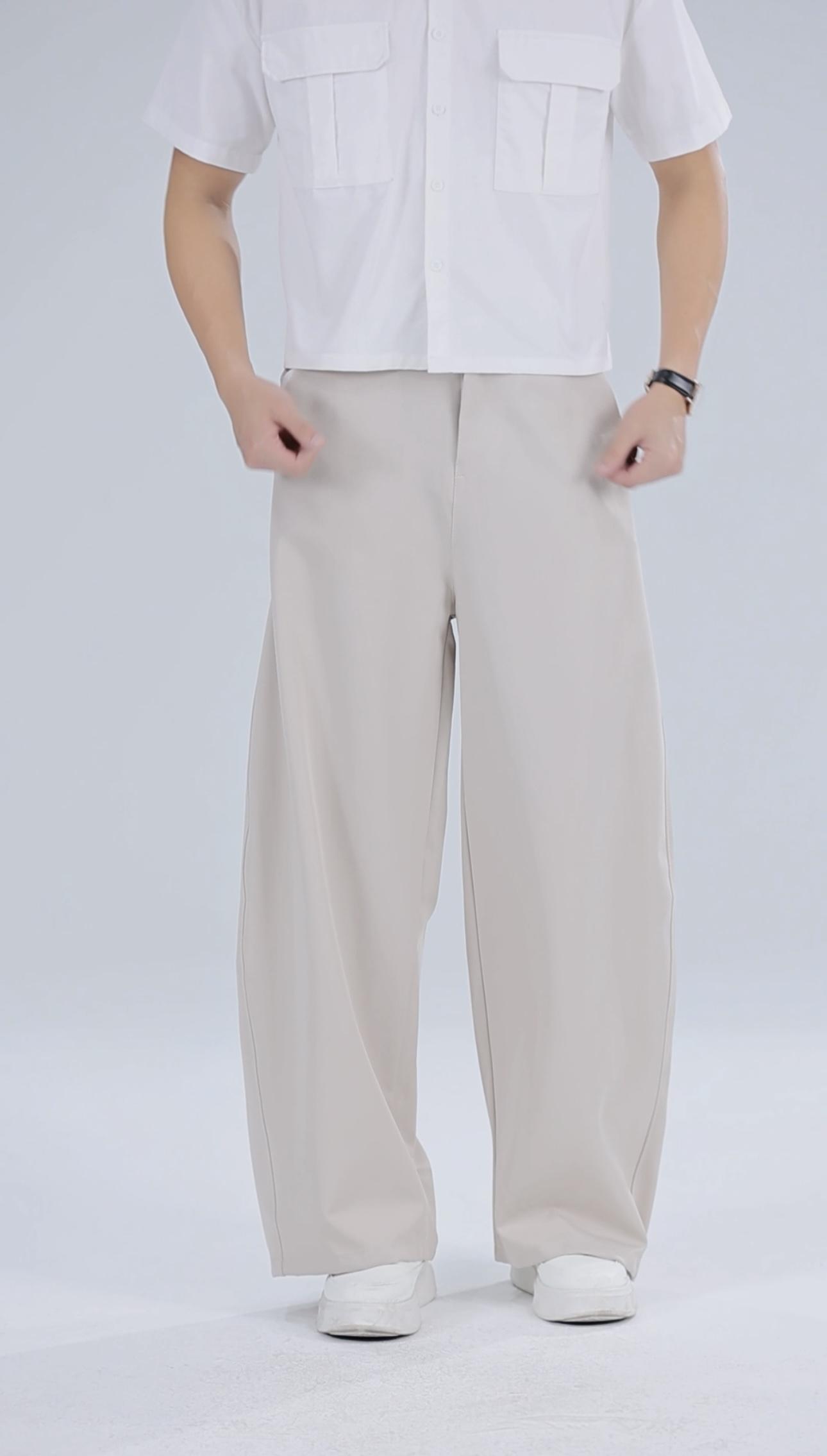 Mannered by HUILISHI Men's Barrel Wide Leg Trousers – Korean-Inspired ...