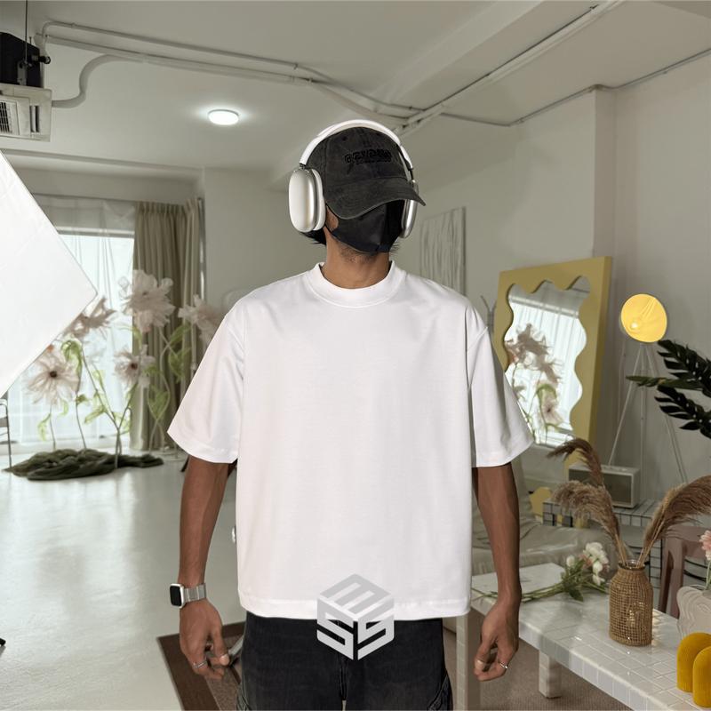 PLAIN [BOXY FIT] T Shirt Cotton 280GSM White & Black Tee (S-2XL ...