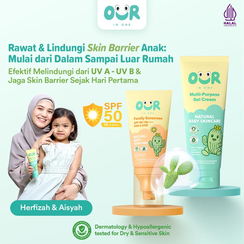 BUY 1 GET 1 Our in One Sunscreen Bayi Anak SPF 50 PA++++ FREE Multi ...
