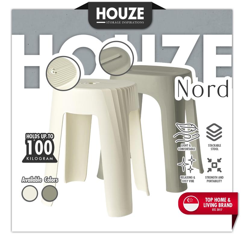 HOUZE - NORD Rectangle Stool [Beige | Grey] - Chair | Minimalist ...