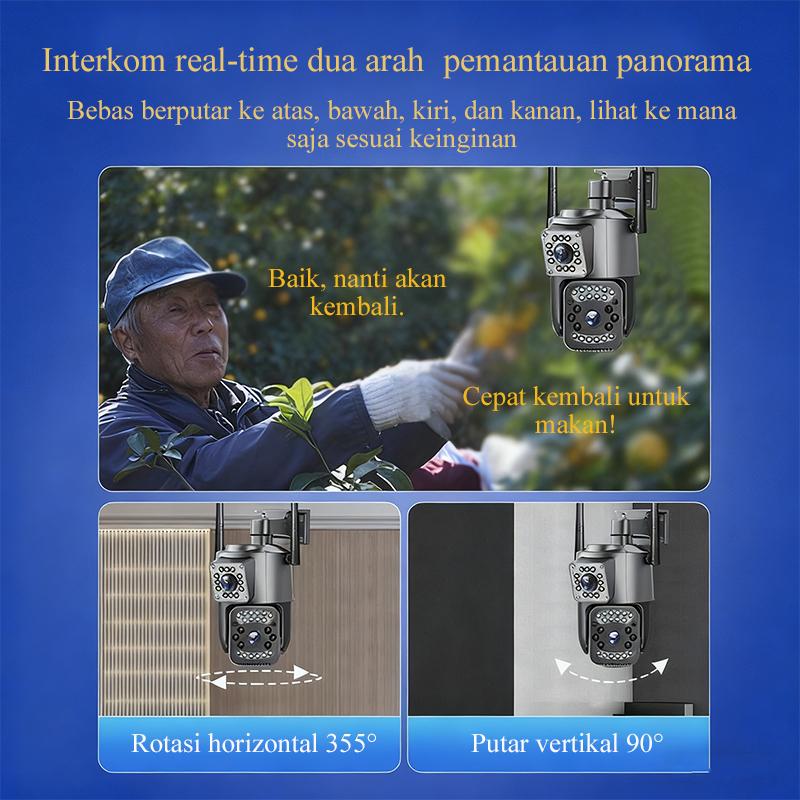 SC03-BK Kamera CCTV Outdoor 4K Dual Display AI Tracking IP66 Protection ...