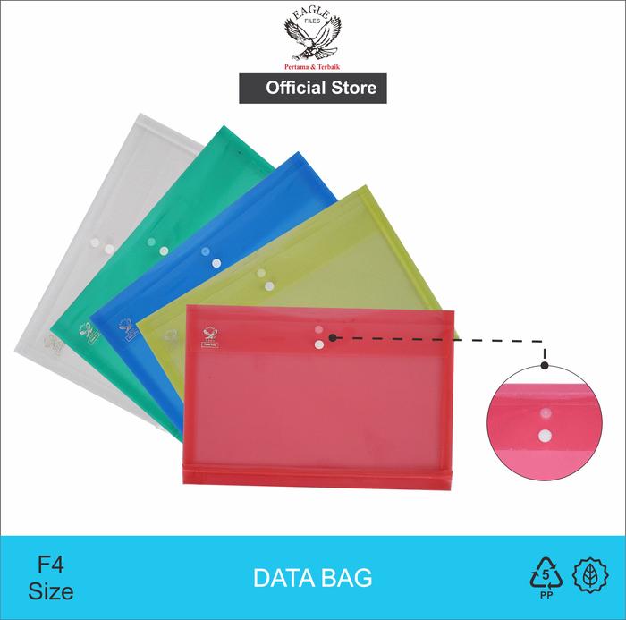 Jual EAGLE FILES Map Plastik Kancing Bening Punggung F4 (Folio) / Data ...