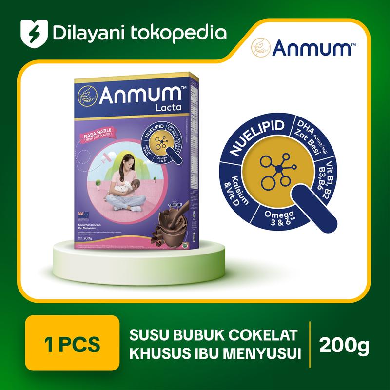 Anmum Lacta Susu Bubuk Cokelat 200g - Susu Ibu Menyusui / Persiapan ...