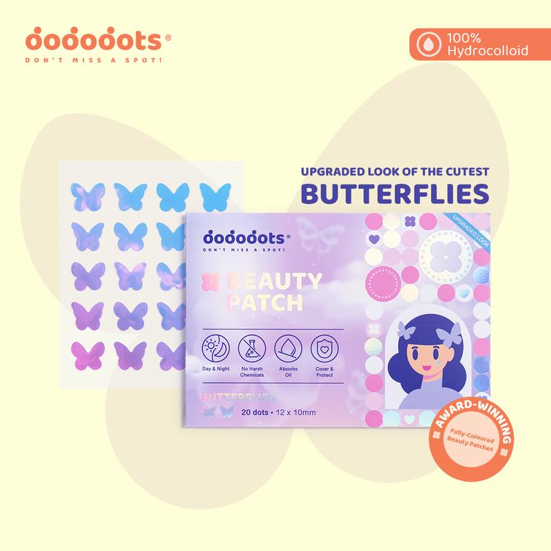 Dododots Beauty Patch | Butterflies | Holographic Pimple Patches ...