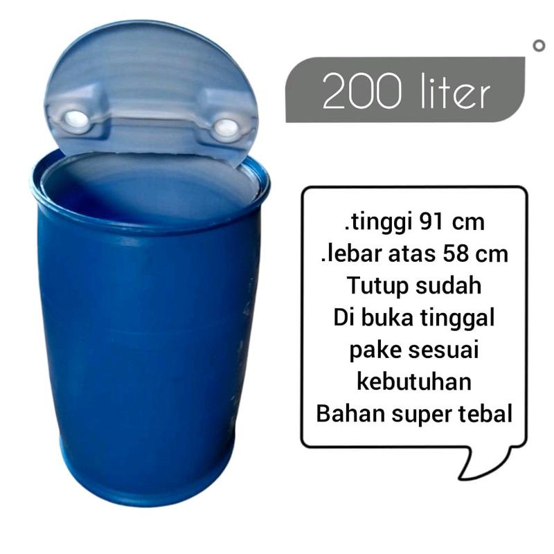 200 liter biru.. tong plastik serbaguna - Shop | Tokopedia
