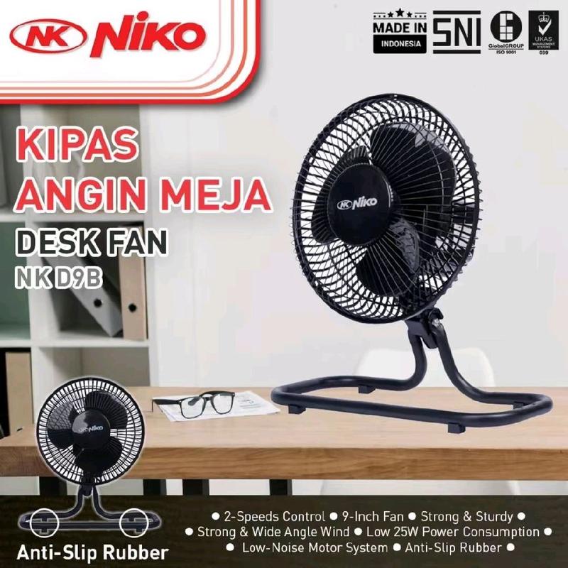 Niko Kipas Angin Meja / Desk Fan Besi 9 Inch NKD-9B - Shop | Tokopedia