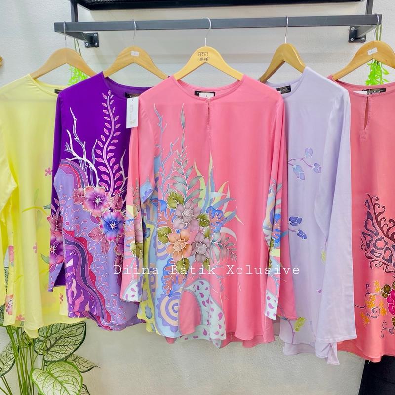 BLOUSE BATIK FREESIZE / BLAUS BATIK KELANTAN LUKIS TANGAN MATERIAL ...