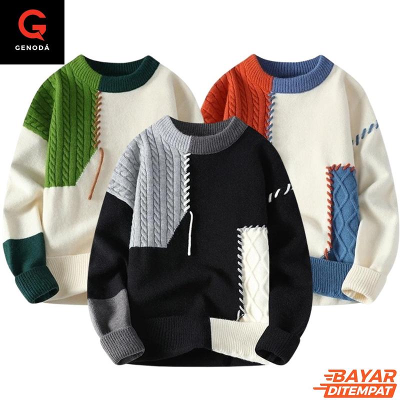 Sweater Rajut Pria Motif Cable Premium Quality Bahan Berkualitas Tinggi ...
