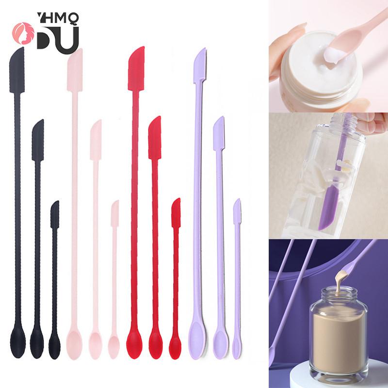 Double-Headed Scraper Silicone Tip Spatula Cosmetics Foundation Cream ...
