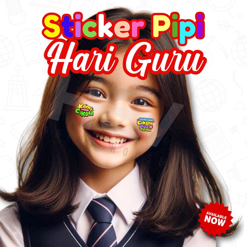 Sticker Pipi Hari Guru Transparent Stickers Paper Stationery - TikTok ...
