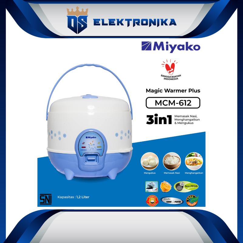 MIYAKO 3 IN 1 RICE COOKER MAGIC COM 1.2L 1.2 L MCM 612 MCM612 - Shop ...