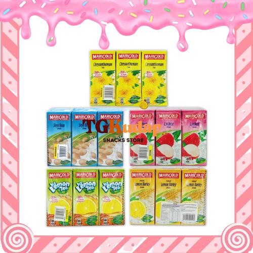 6/24pcs x 250ml Marigold Drink[Teh Bunga/Soya/Laici/Limau/Lemon ...