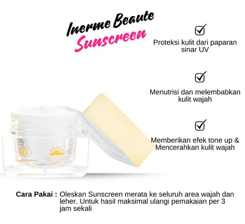 Inerme Beaute Paket Bundling Sunscreen Brightly with Booster Glowing ...