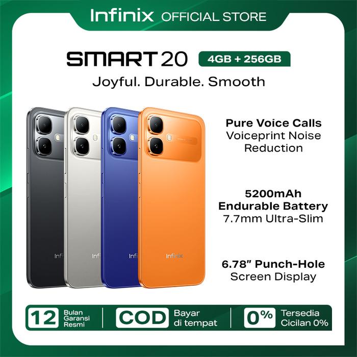 Promo Infinix Smart 20 4/256GB - Up to 8GB Extended RAM - Mediatek ...
