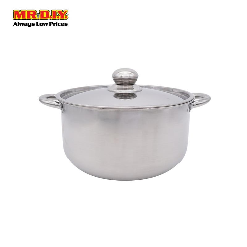 (MR.DIY) Stainless Steel Casserole Pot with Lid (24cm) - TikTok Shop ...