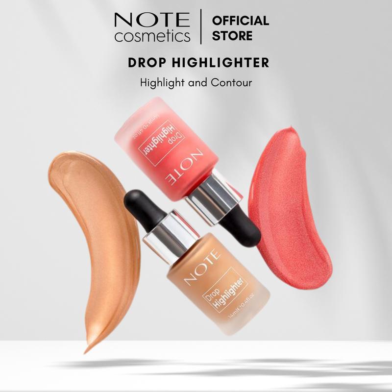 Note Cosmetics Drop Highlighter in Rose and Gold for All Skin Types ...