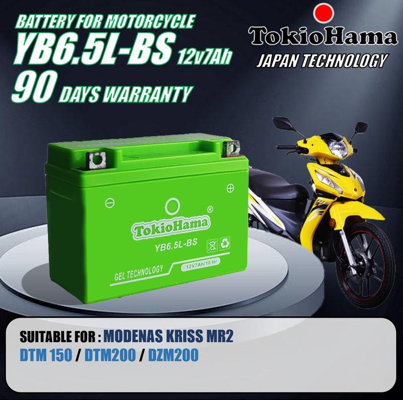 TOKIOHAMA YB6.5L-BS / YB6.5L / YB6.5 GEL BATTERY / MODENAS KRISS ...