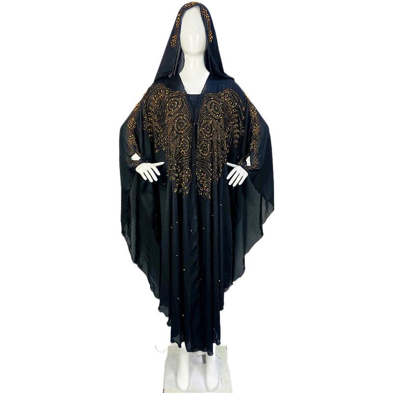 New Foreign Trade Cross-Border New Muslim Rhinestone Beaded Batwing ...