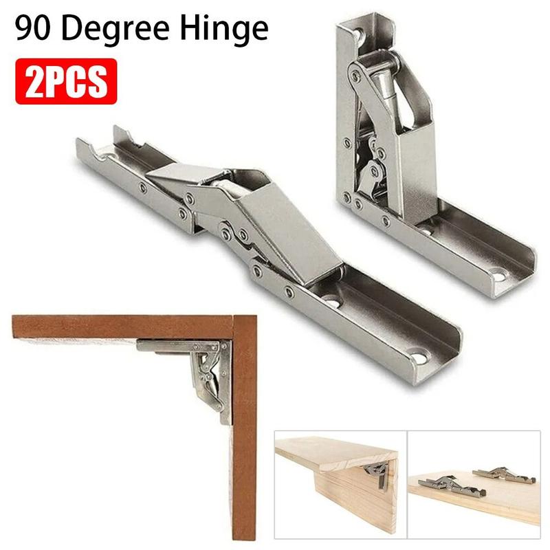 2Pcs Durable Rust Resistance 90 Degree Hinge Furniture Hardware ...