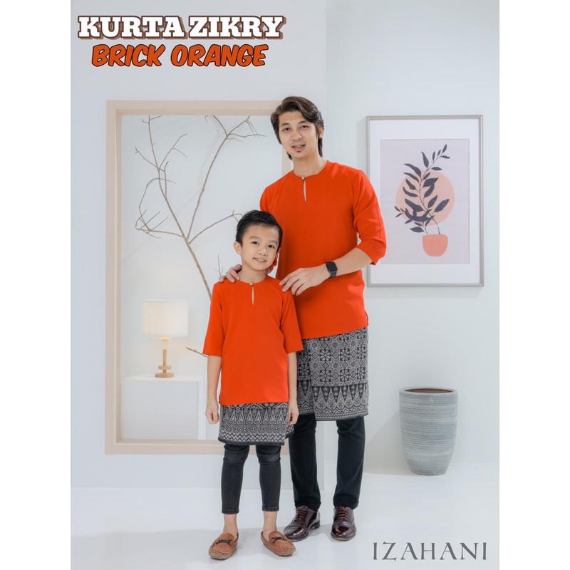 KURTA ZIKRY [LENGAN SUKU] BRICK ORANGE HOT COLOUR 2024/ KURT - TikTok ...