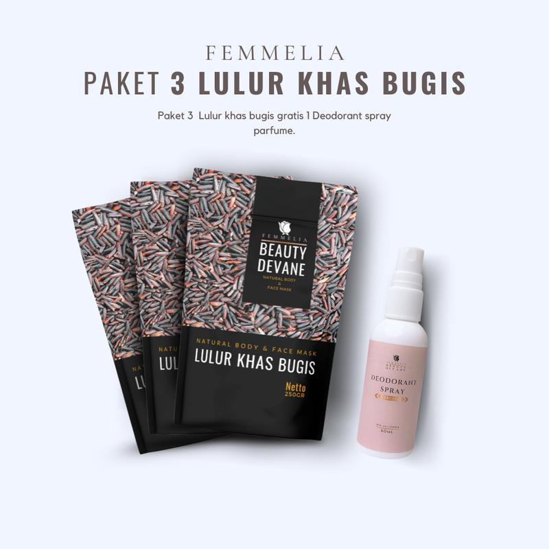 FEMMELIA Paket 3 Lulur Khas Bugis Bedda Lottong 250gr Masker - Shop ...