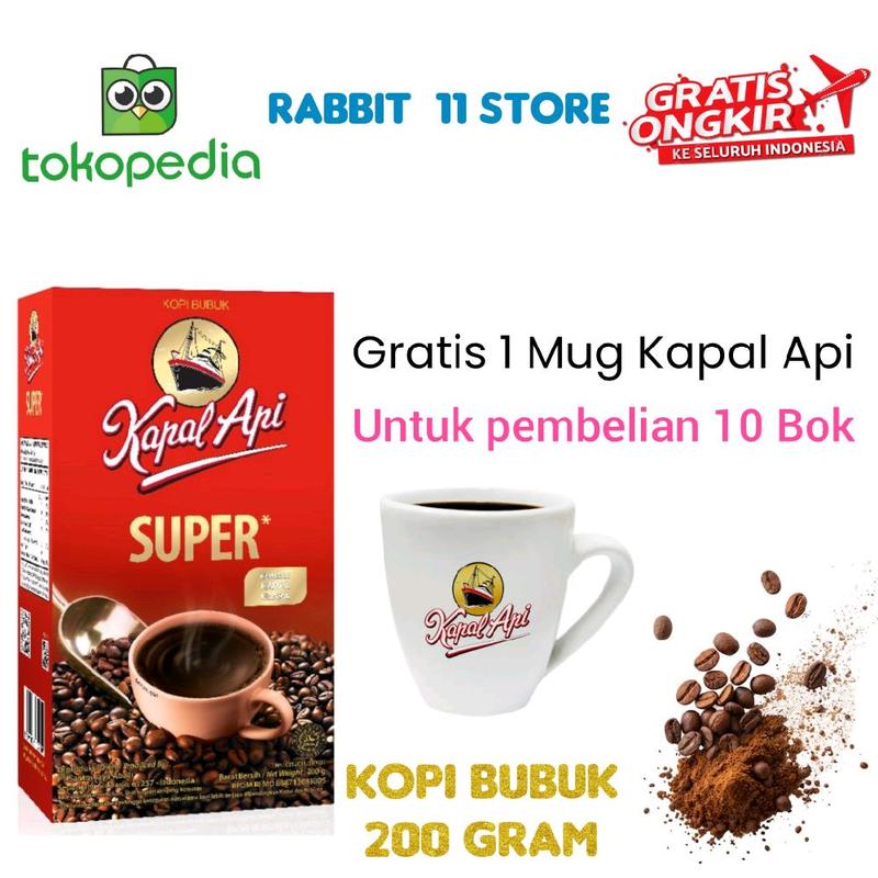Kapal Api Super 200 Gr Kopi Bubuk - Shop | Tokopedia