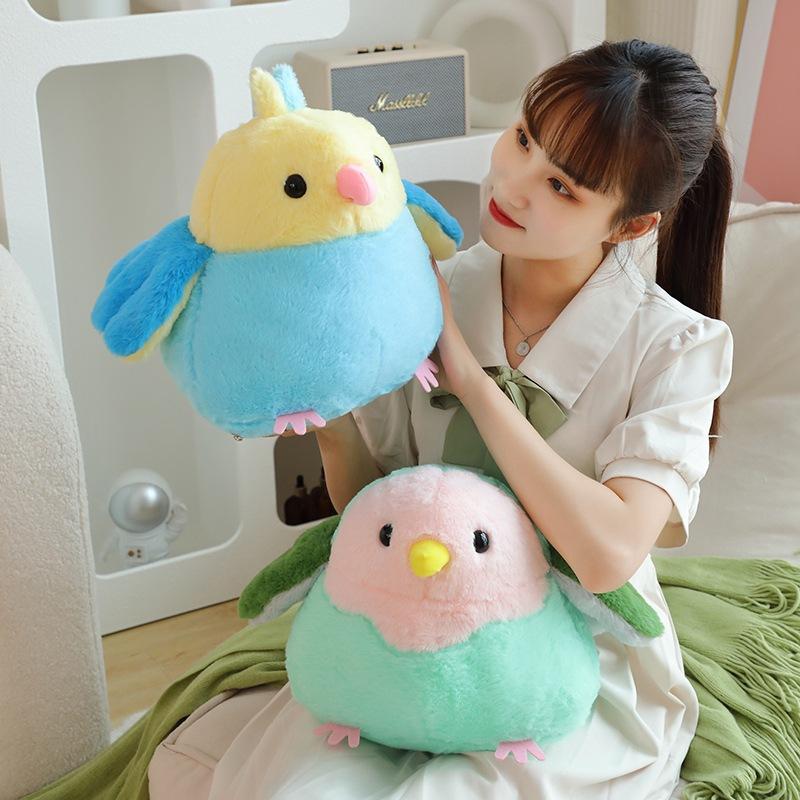 Cute Fat Parrot Plush Companion Cozy Bird Doll Comforting Stuffed ...
