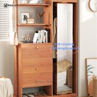 Jual Gantungan baju sekat ruangan mirror rotating - rak sepatu jati ...