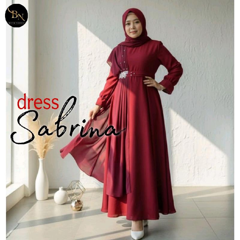 DRESS SABRINA Gaun satin wanita Muslimah modern,berselendang - TikTok ...