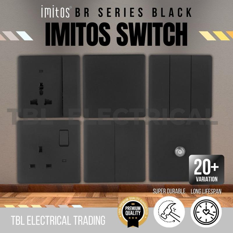 IMITOS BR SERIES SWITCHES & SOCKET OUTLET (BLACK) (SIRIM) - TikTok Shop ...