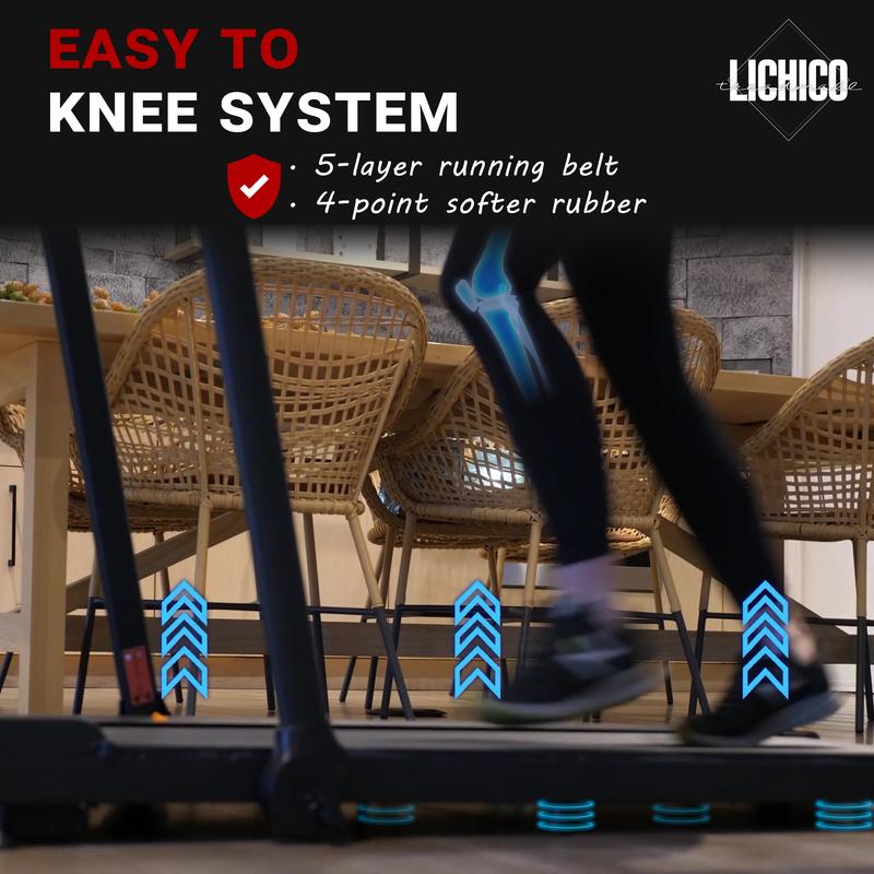 LICHICO/YRUN 2-in-1 Electric Folding Treadmill with Flat/Incline ...
