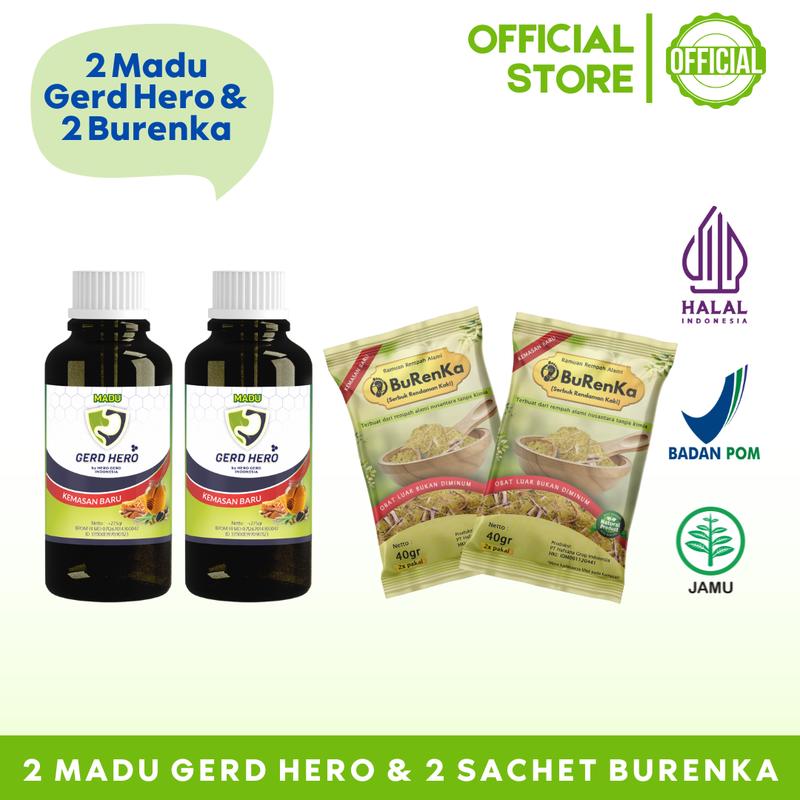 Paket 2 Botol Madu Gerd Hero & 2 Sachet Burenka - Shop | Tokopedia
