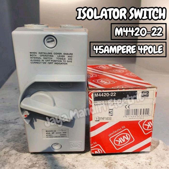 Jual Saklar isolator switch 4P 45A MK M-4420 4 P pole 45 A ampere ...