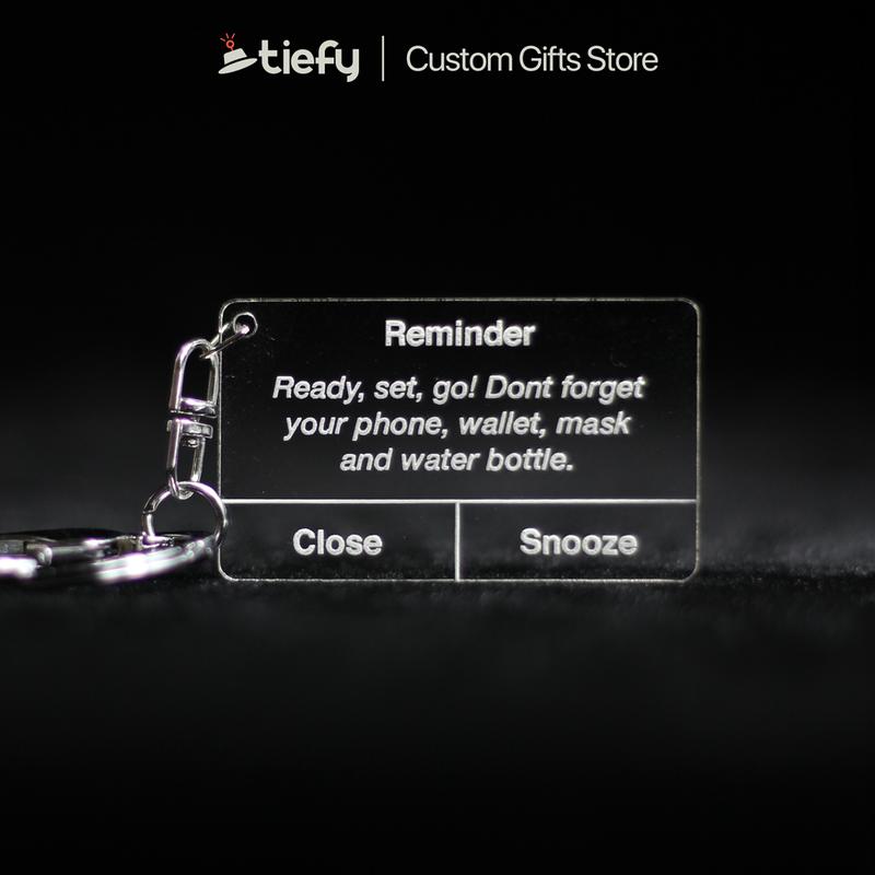 Tiefy Reminder Keychain - Custom Gift - Boleh Custom Text - TikTok Shop ...