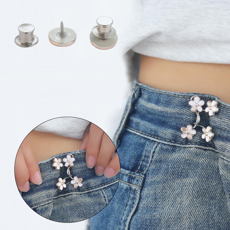 Jeans Waist Button No-Sew Detachable Waist Button Waist Adjustment ...