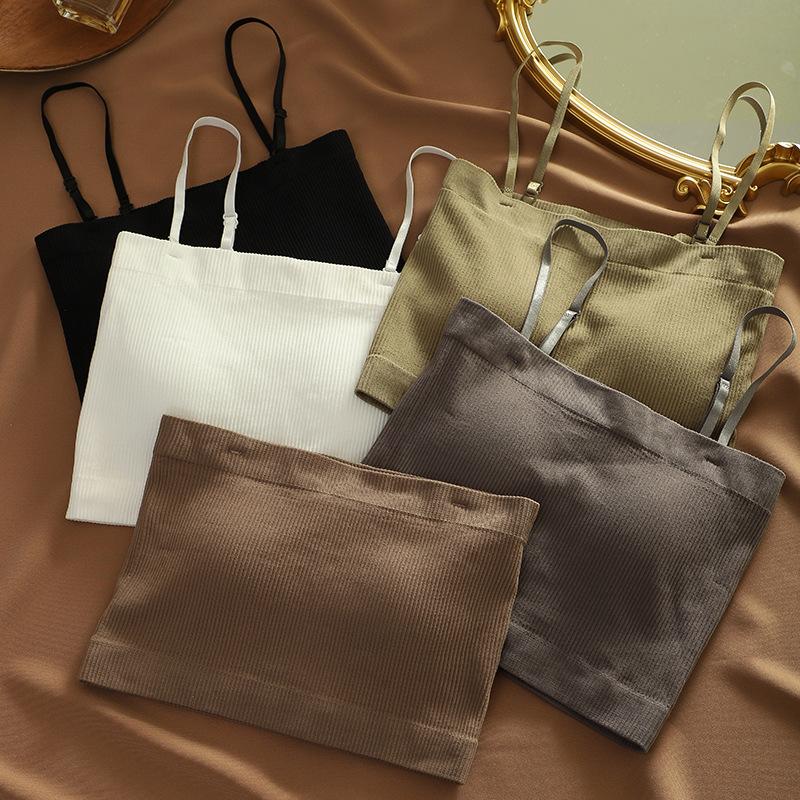 Strapless Tube Top Adjustable Strap Bra Top Camisole Removable - TikTok ...