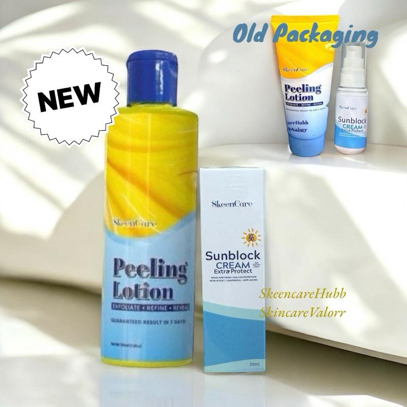 SkeenCare Combo (Peeling lotion+Sunblock Cream SPF50) Uv Skincare ...